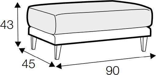 SITS Vera Footstool Large | SITS Vera Collection | Snug Interiors